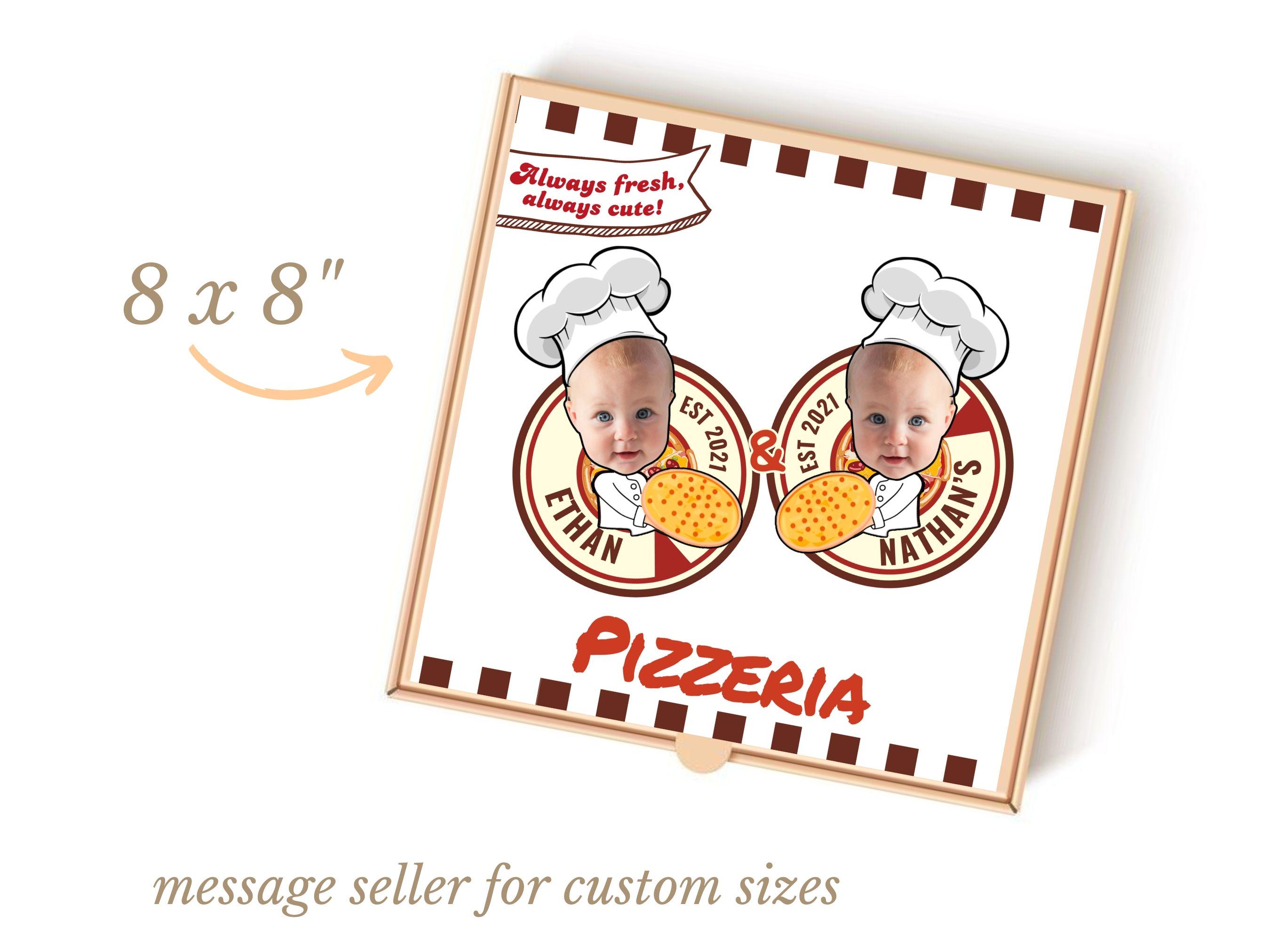 Pizza Box Printable Label for Joint Parties, Pizza Birthday Party ...
