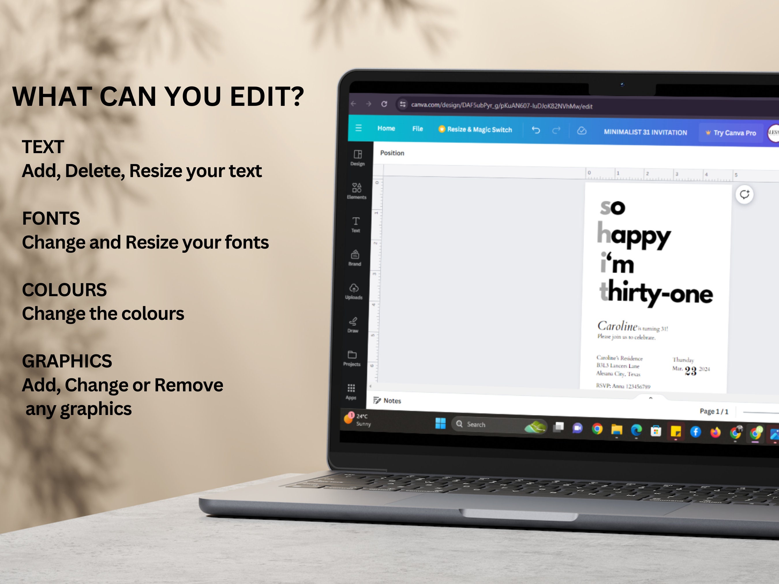 Minimalist 29th Birthday Invitation 29th Birthday Invitation so Happy I ...