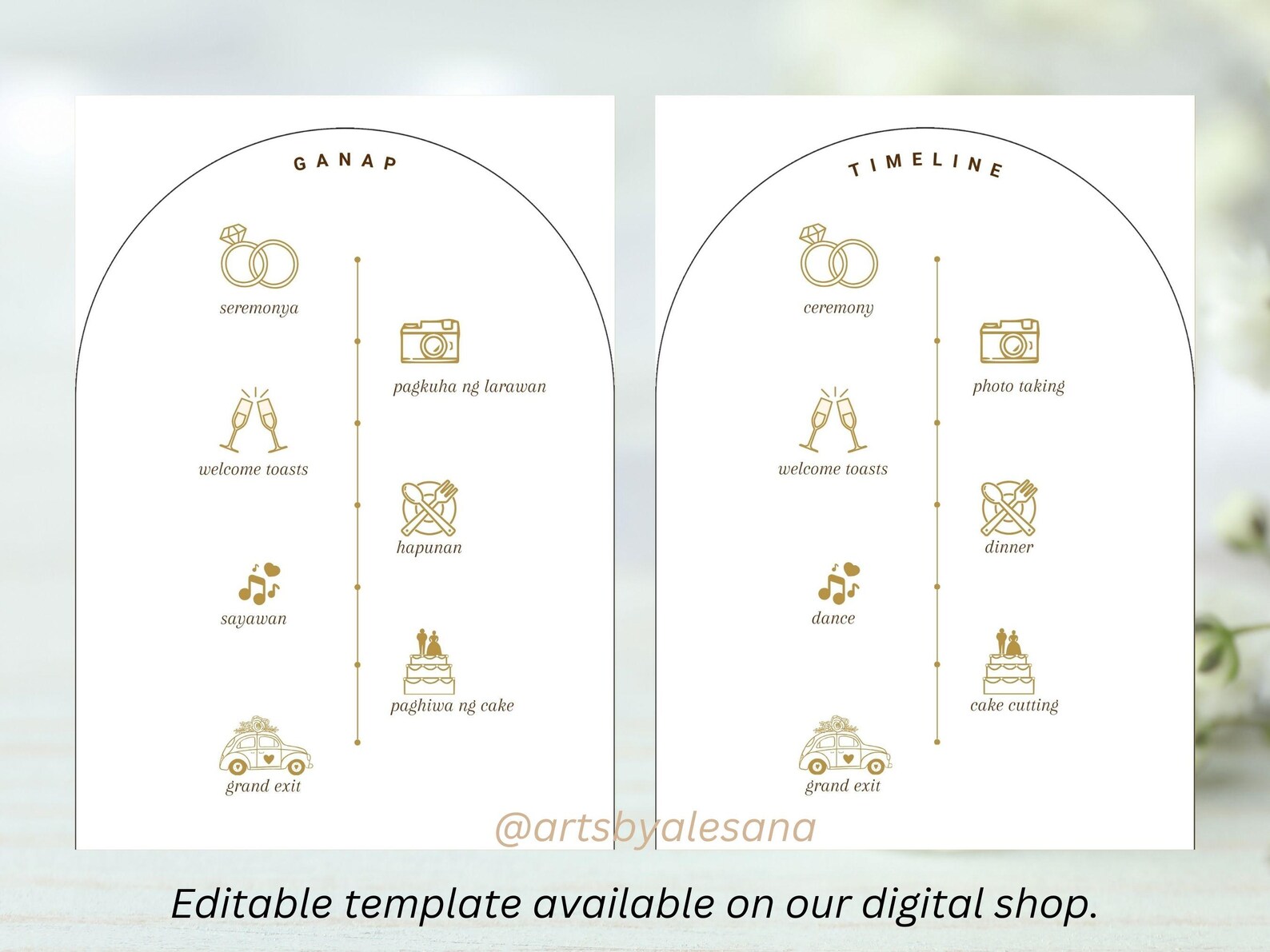 Tagalog Filipiniana Arch Wedding Invitation Template Filipino Arch ...