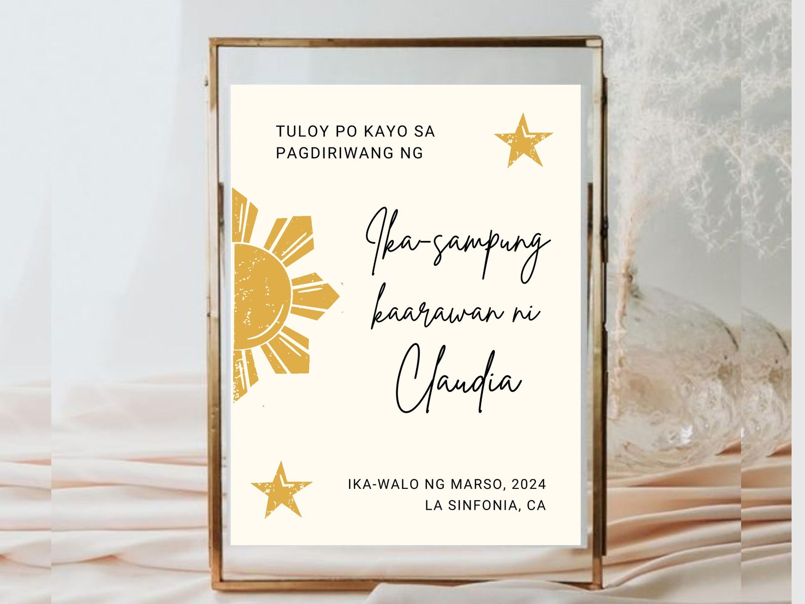 Editable Filipino Party Fiesta Theme Welcome Sign, Filipino Party ...