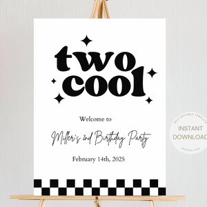 Two Cool Birthday Bundle, Boy Second Birthday Party Bundle, Aesthetic ...