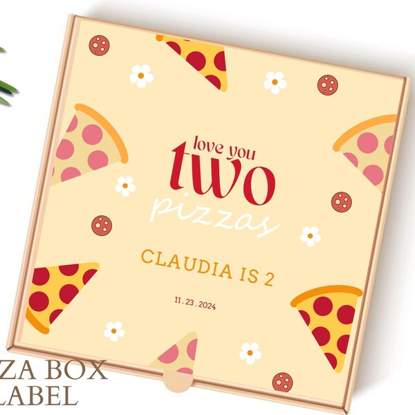 Pizza Box Custom Printable White Pizza Party Decoration Pizza Chef ...