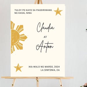 Filipino Wedding Philippines Sun Wedding Welcome Sign, Listahan Ng ...