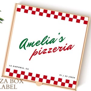 Italian Pizza Box Labels - Pizza Theme - Simple Pizza Box - Pizza Party ...