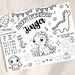 Printable Cat Activity Sheet, Cat Theme Placemats, Personalized Cat ...