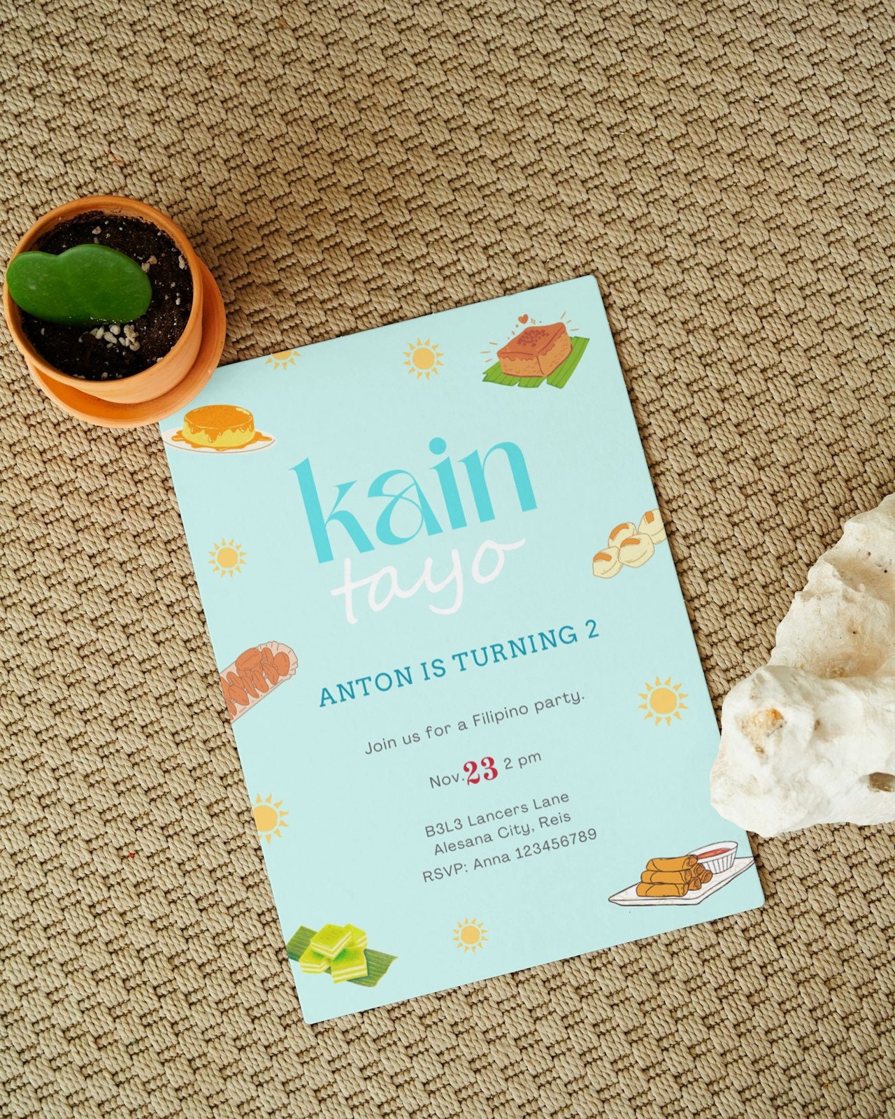 Editable Filipino Theme Party Invitation, Filipino Party, Filipino ...