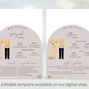 Tagalog Filipiniana Arch Wedding Invitation Template Filipino Arch ...