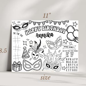Masquerade Masks Coloring Page, Printable Masquerade Birthday Party ...
