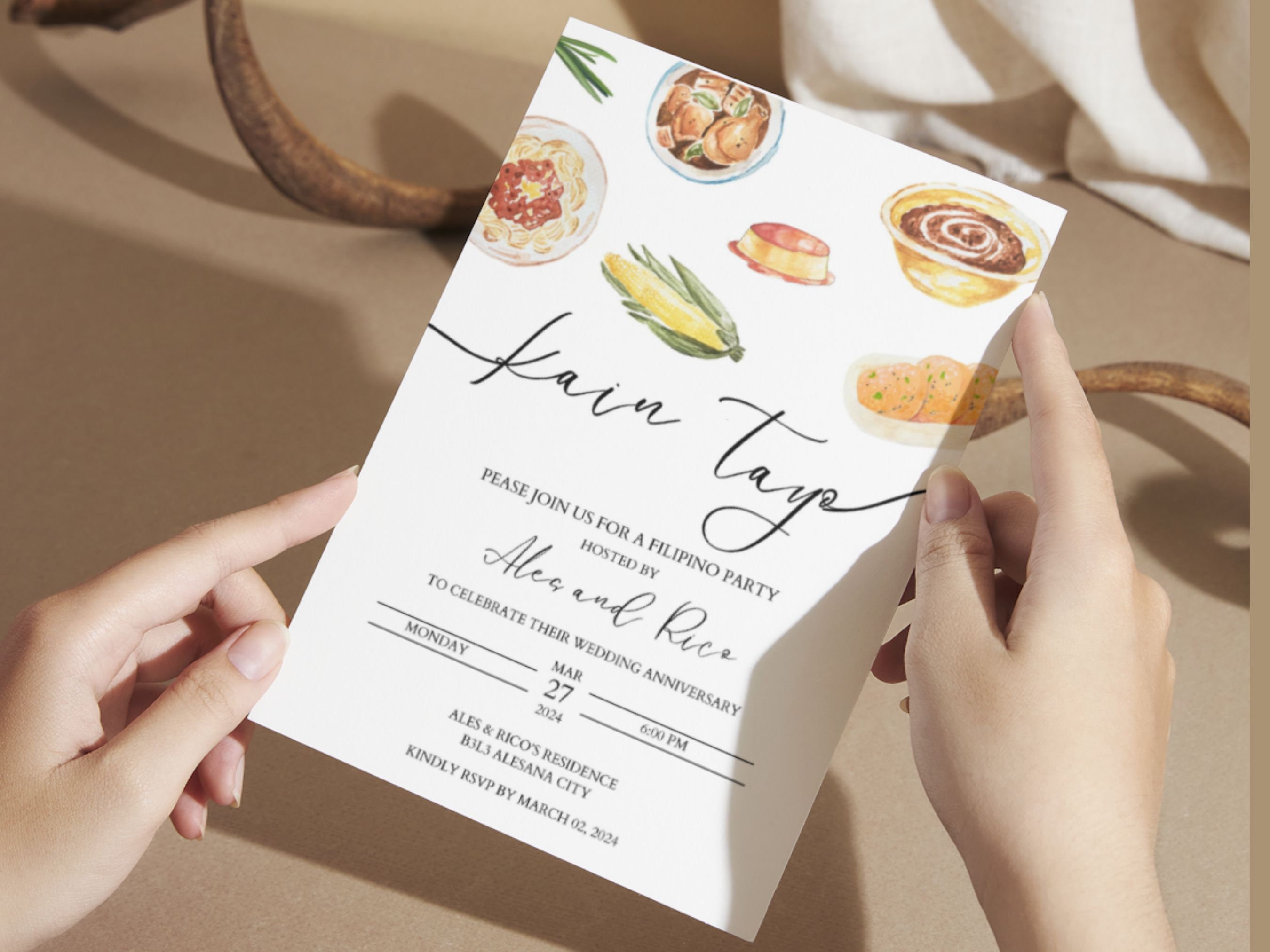 Invitation Birthday Filipino Theme Party Philippines Invite Template ...