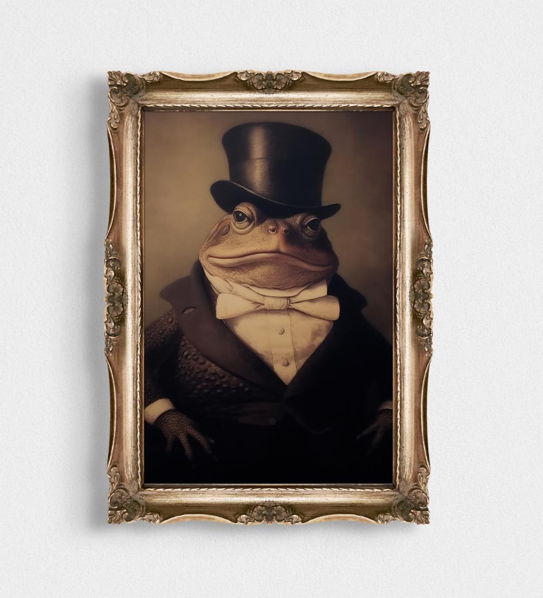 Victorian Frog Portrait Print | Rogue Animal Art | Dark Academia Gothic ...