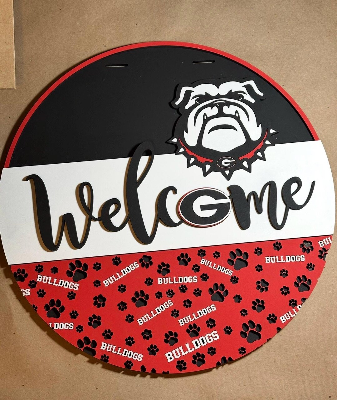 Welcome Bulldogs SVG File, Glowforge Files, Welcome Door Sign Svg ...