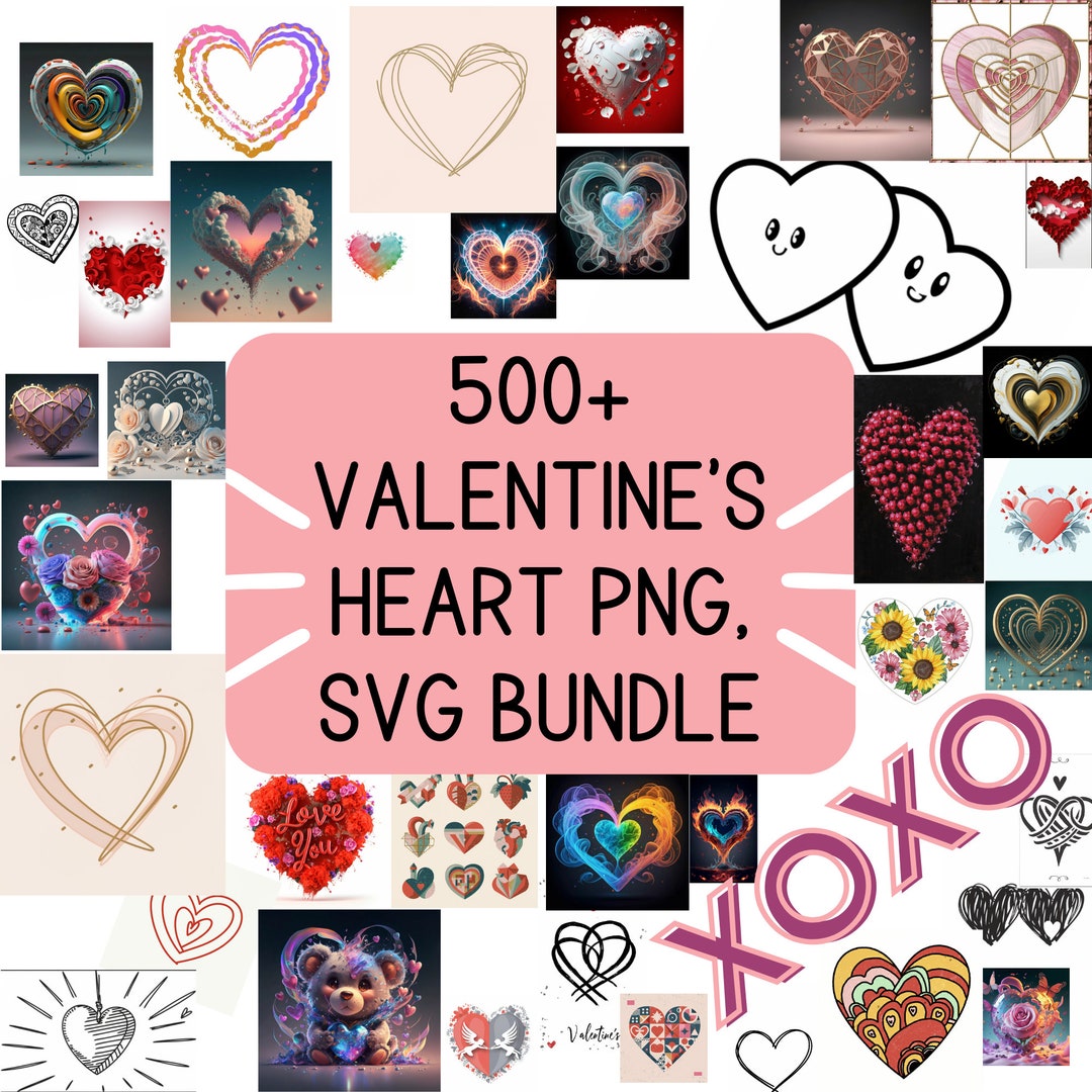500+ Valentine's Day SVG MEGA Bundle, Valentine's Day SVG, Heart Svg ...