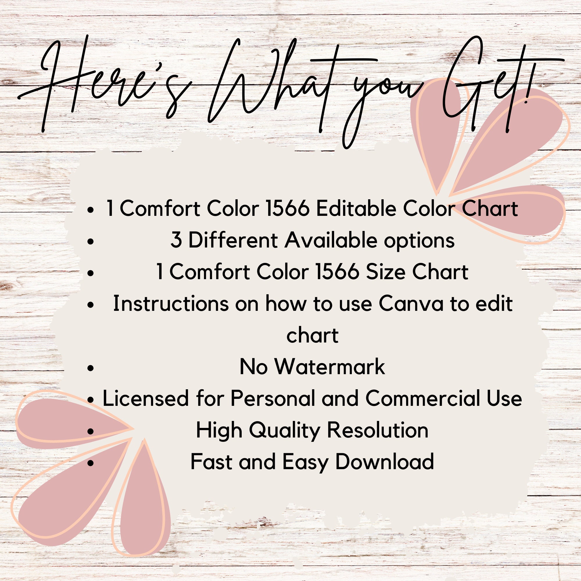 Editable Comfort Colors C1717 Color Chart, Canva Template Editable ...