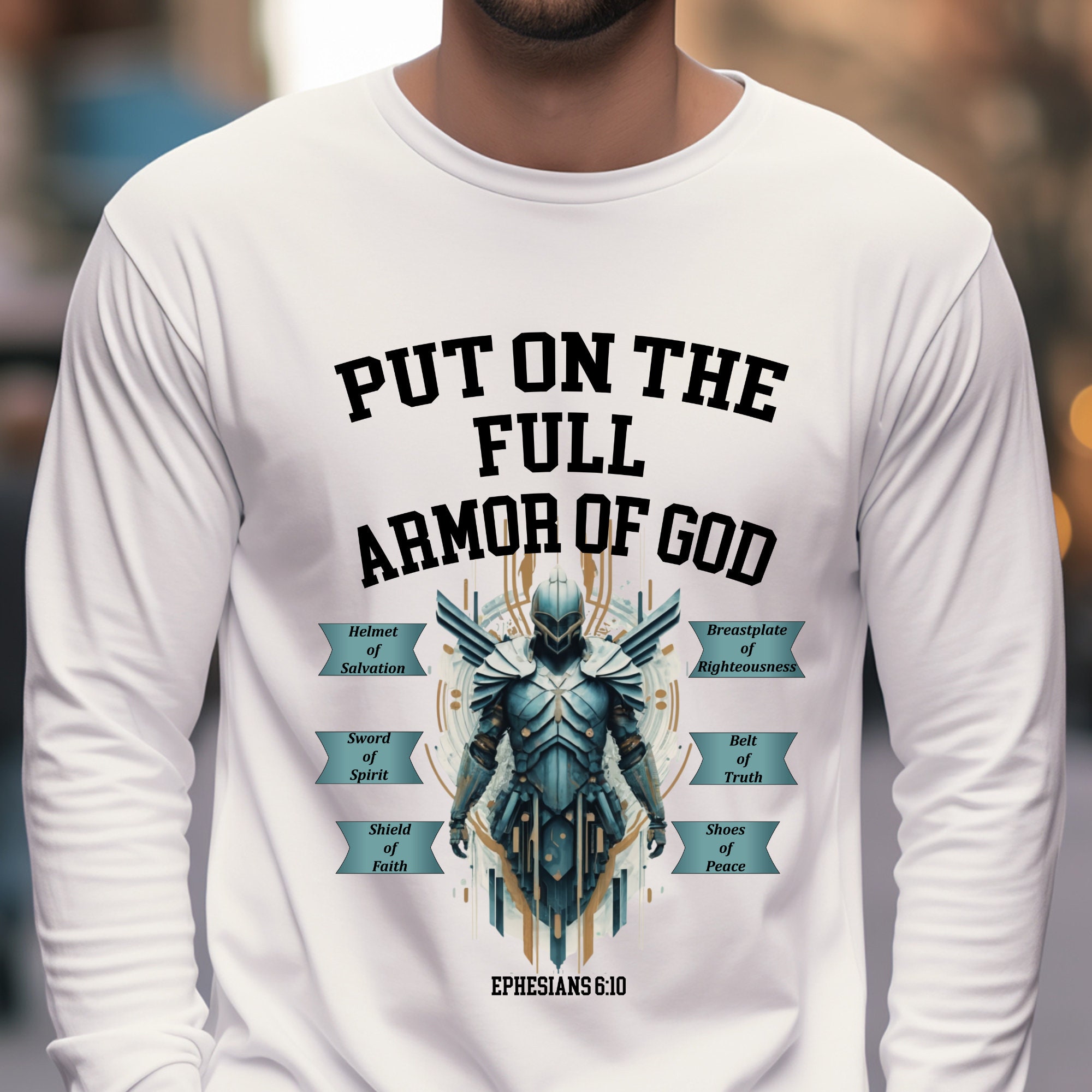 Christian PNG, Armor of God Sublimation Design, Mens Shirt Design, Male ...