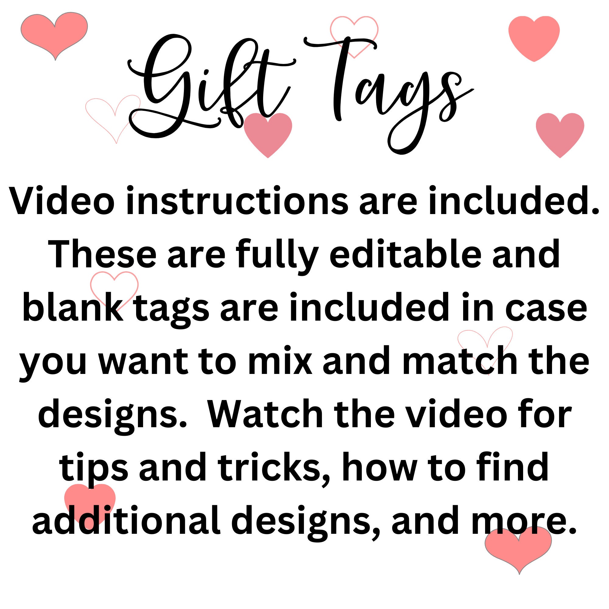 Editable Tags Instant Download, Calligraphy, Custom Tag, Gift Tags ...