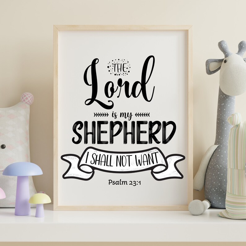 The Lord is My Shepherd Svg,psalm 23:1 Svg,the Lord is My Shepherd Svg ...