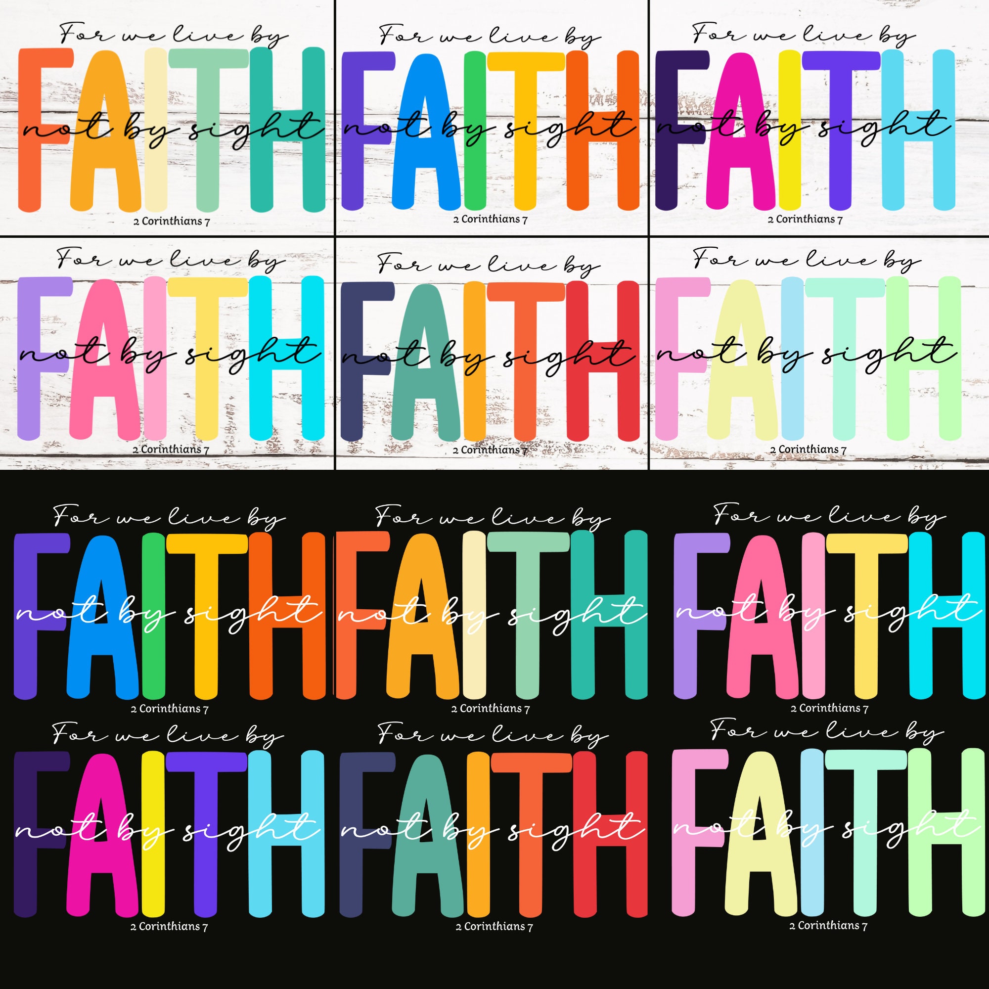 Faith SVG Bundle, 6 Different Colors,bible Verse SVG ,elegant Boho ...