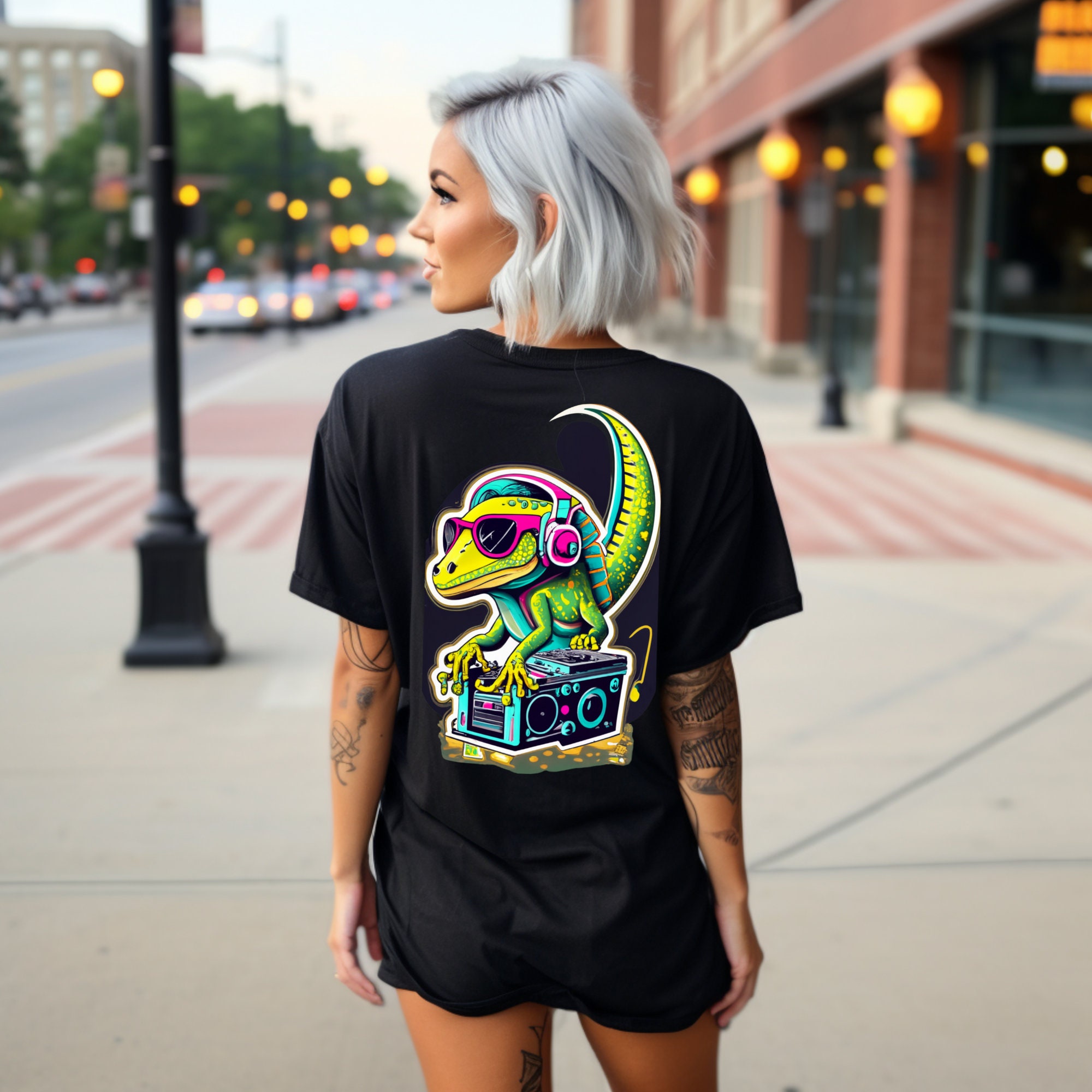 DJ Lizard Fire Turntables PNG - Graffiti T-shirt, Sticker Digital File ...