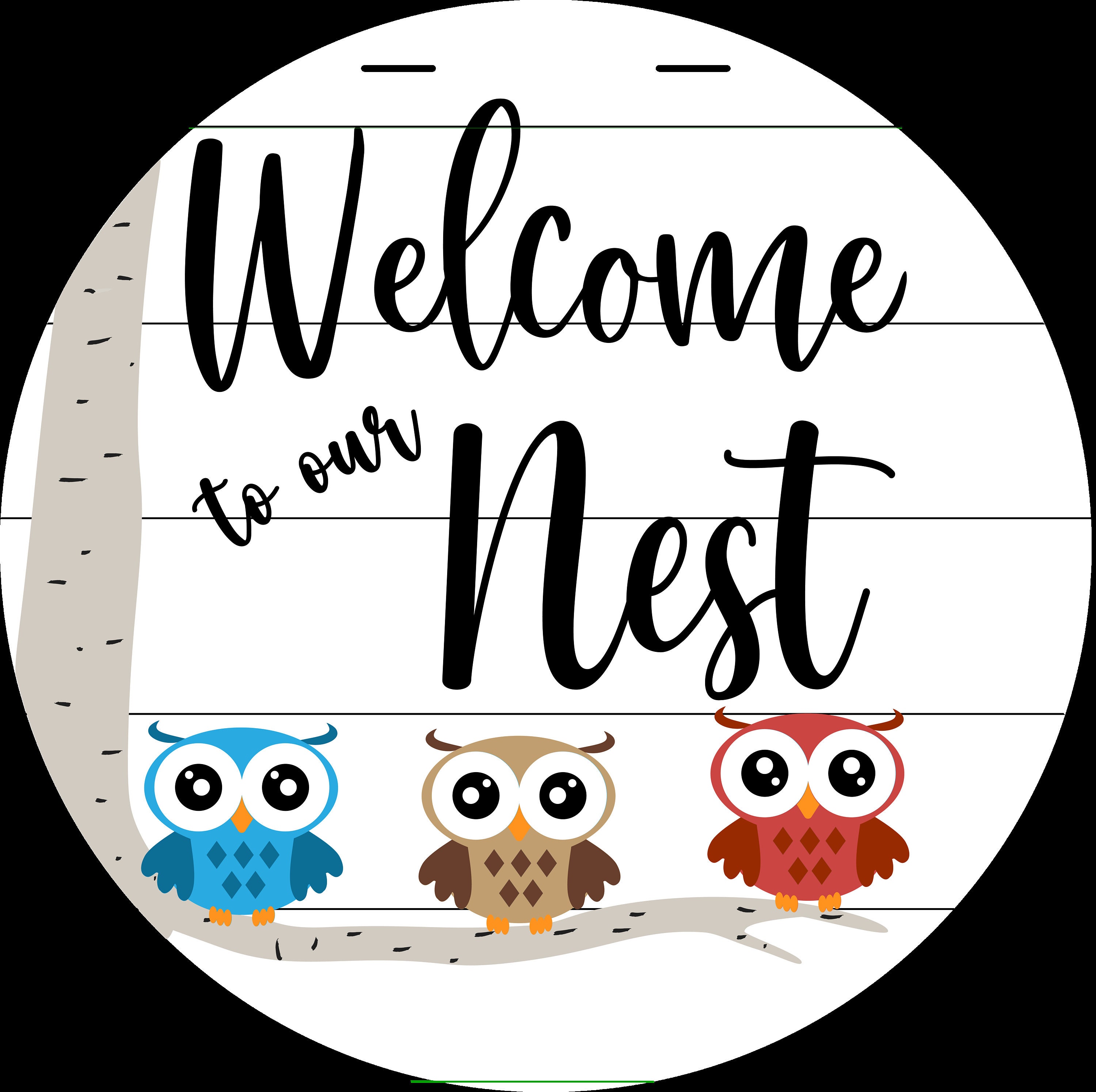 Welcome to Our Nest Svg, Door Hanger Svg, Door Sign Svg,welcome Door ...