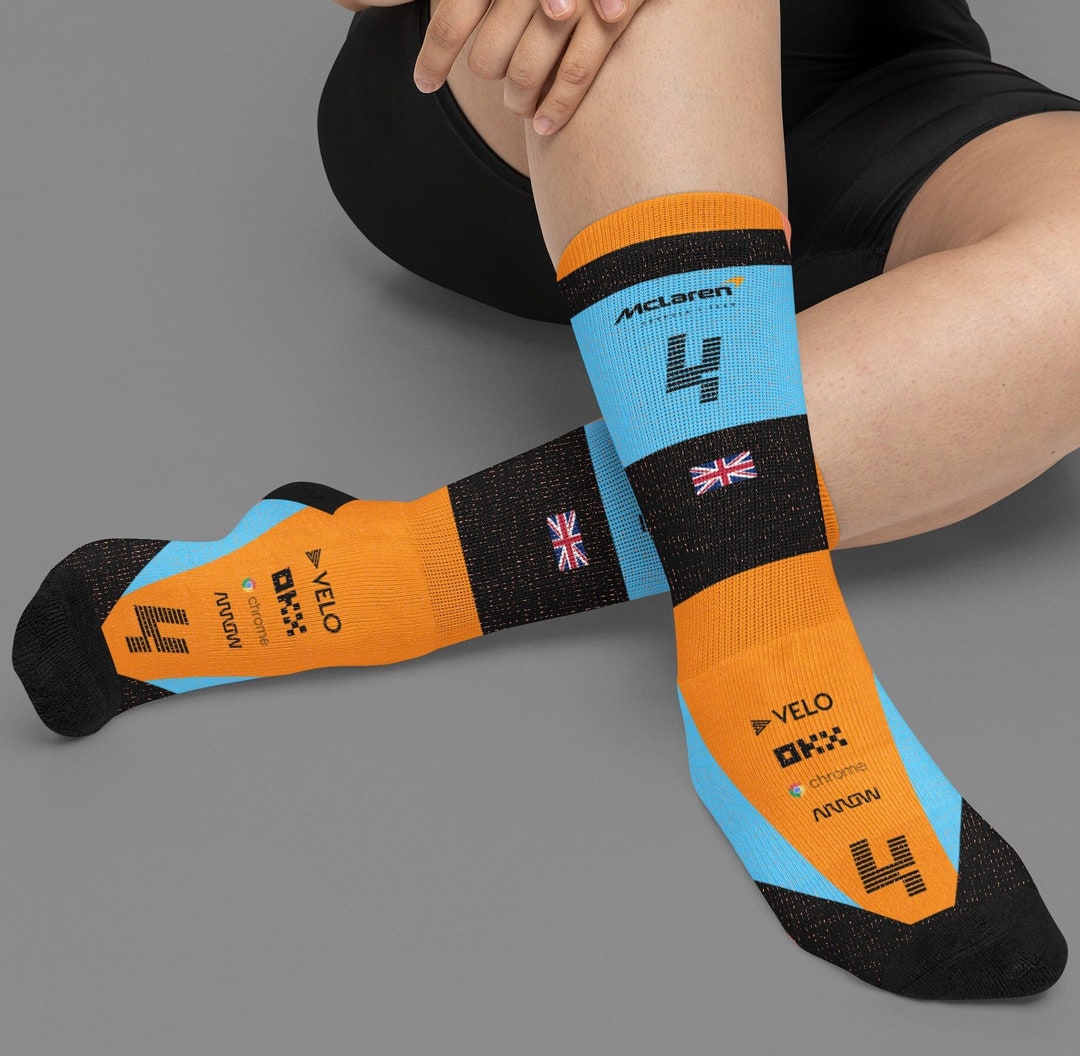 Lando Norris Mclaren Formula One Racing Socks - F1 - Etsy