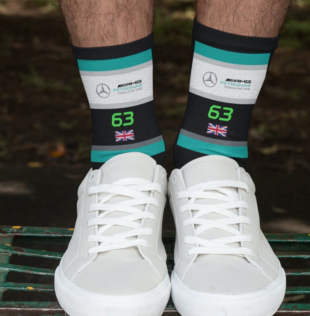 George Russell Mercedes Formula One Racing Socks - F1 - Etsy