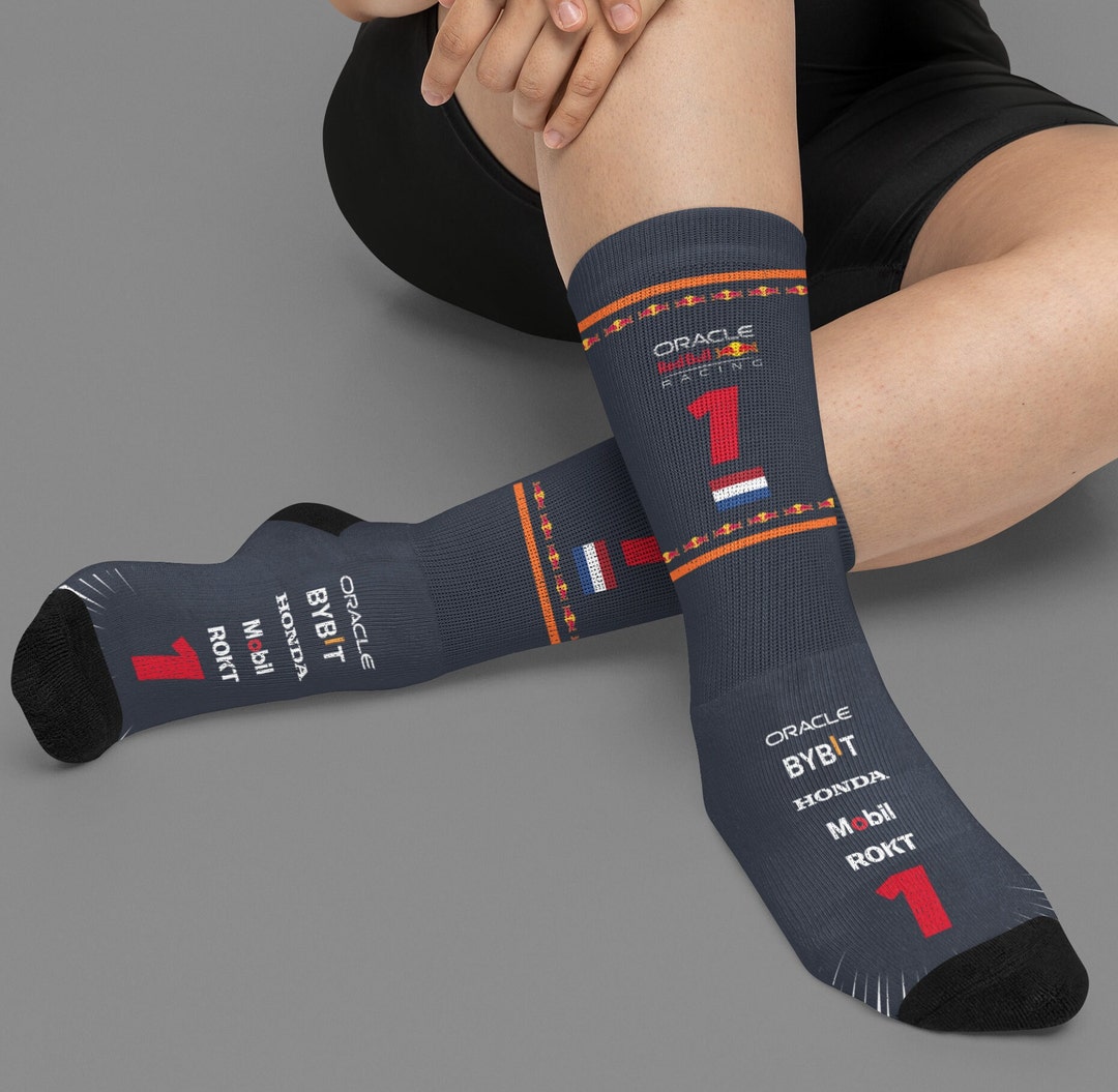 Max Verstappen Red Bull Formula One Racing Socks - F1 - Etsy