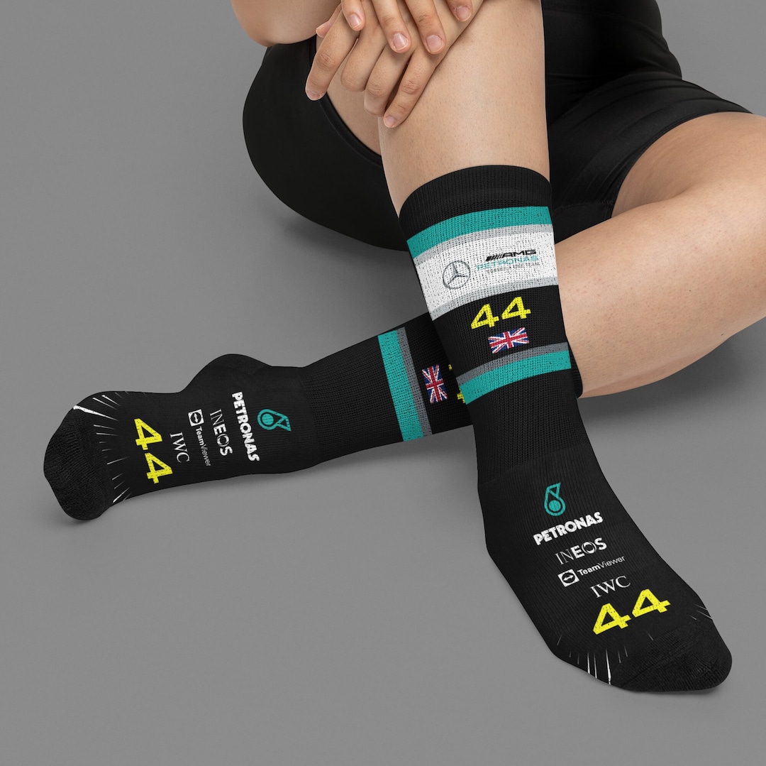 Lewis Hamilton Mercedes Formula One Racing Socks - F1 - Etsy
