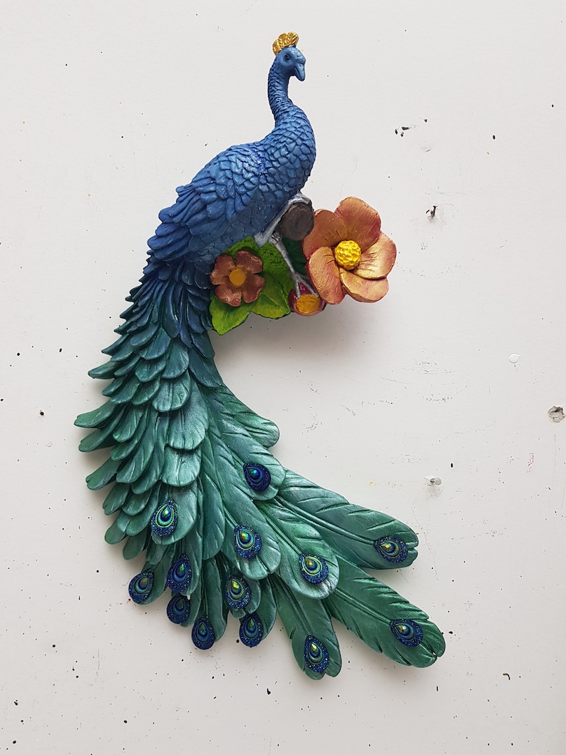 Vintage Peacock Wall Art Living Room Wood Sign Peacock Decor Framed ...