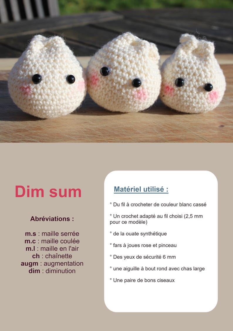 Amigurumi Dim Sum: Crochet Pattern - Etsy
