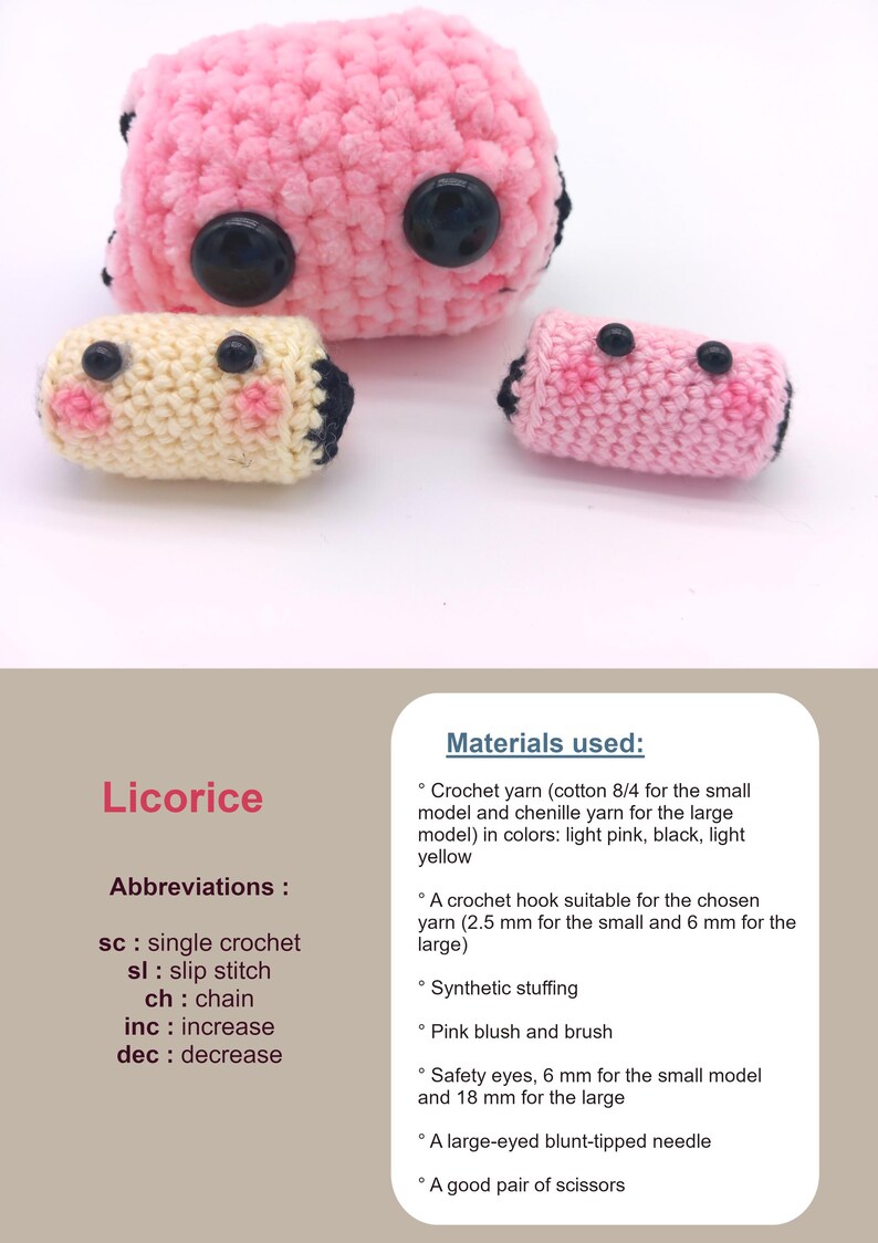 Amigurumi Licorice Candy: Crochet Pattern - Etsy