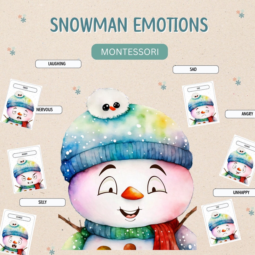 Snowman Emotions and Feelings Winter Printable Activity for - Etsy ...