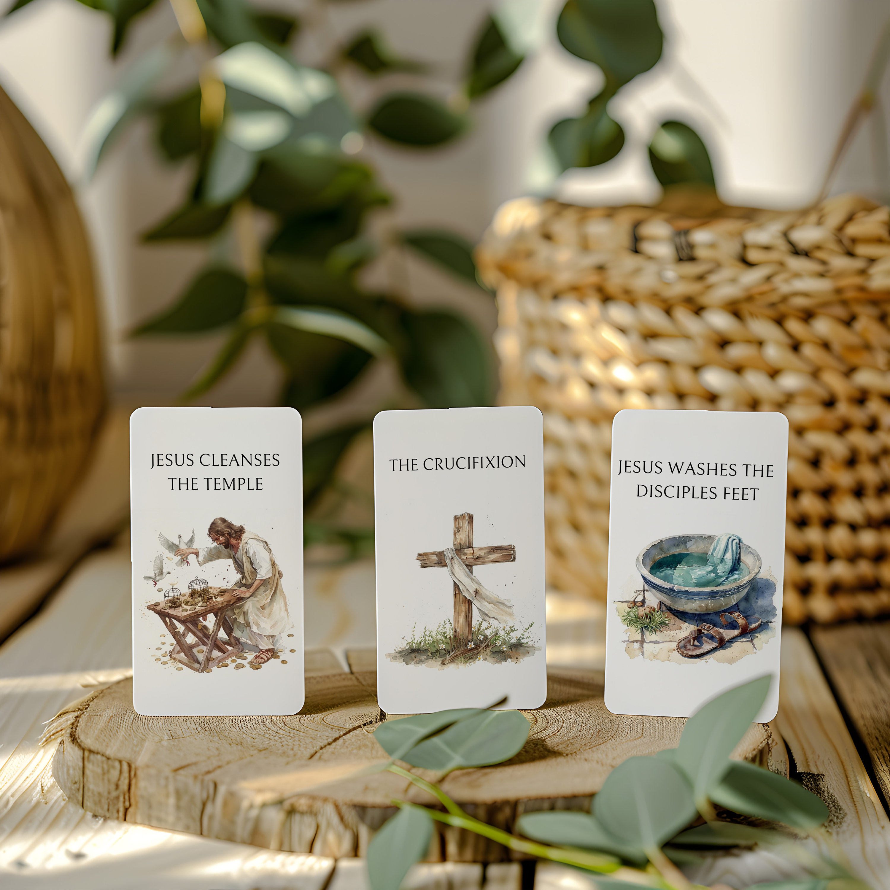 Easter Story Cards Kids | Holy Week Study Cards | Printable Easter ...