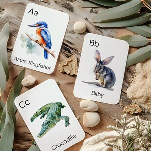 Australian Animal Alphabet Flash Cards ABC Cards Australia Flashcards ...