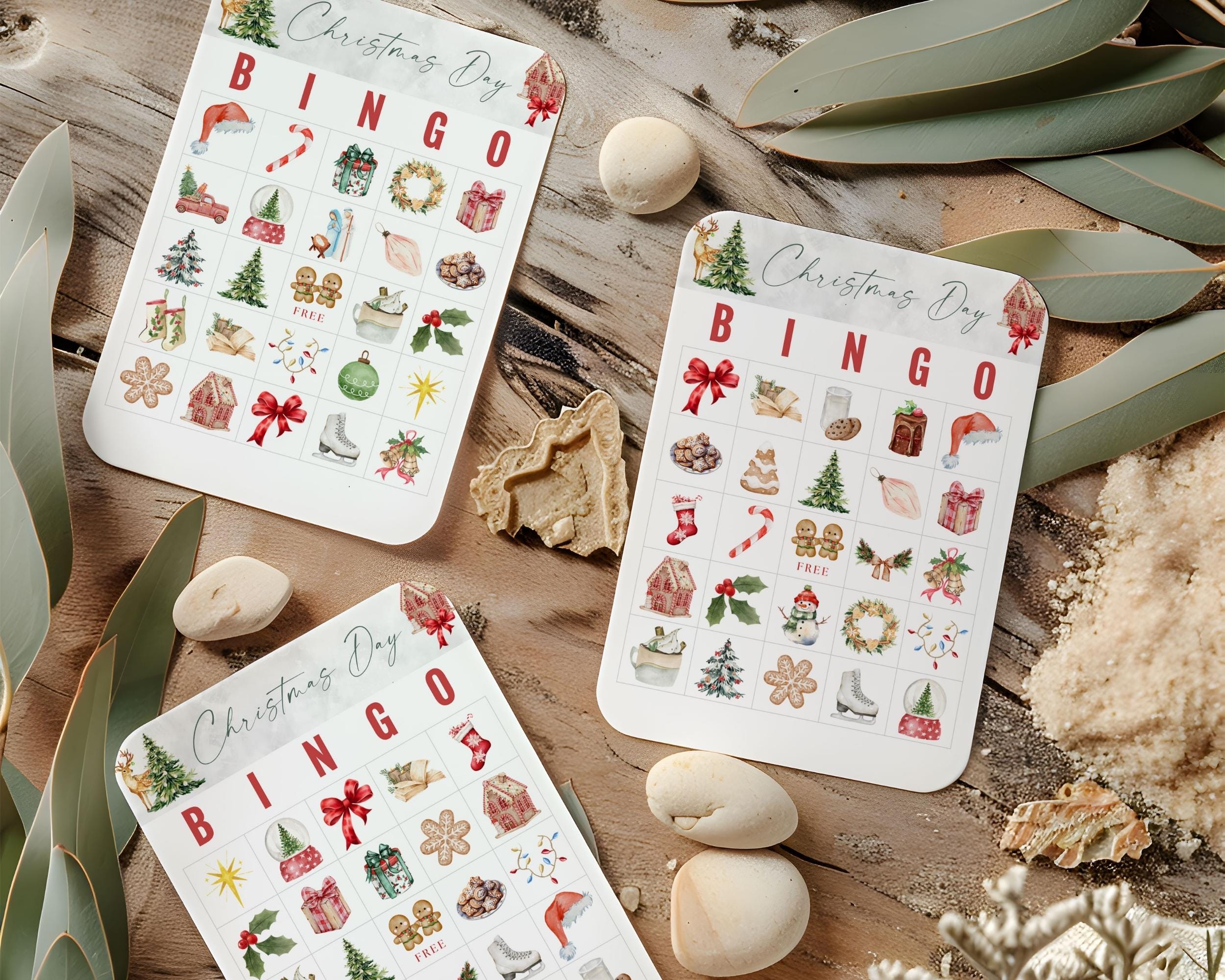 Christmas Bingo Game, Holiday Bingo, Printable Bingo Cards, Christmas ...