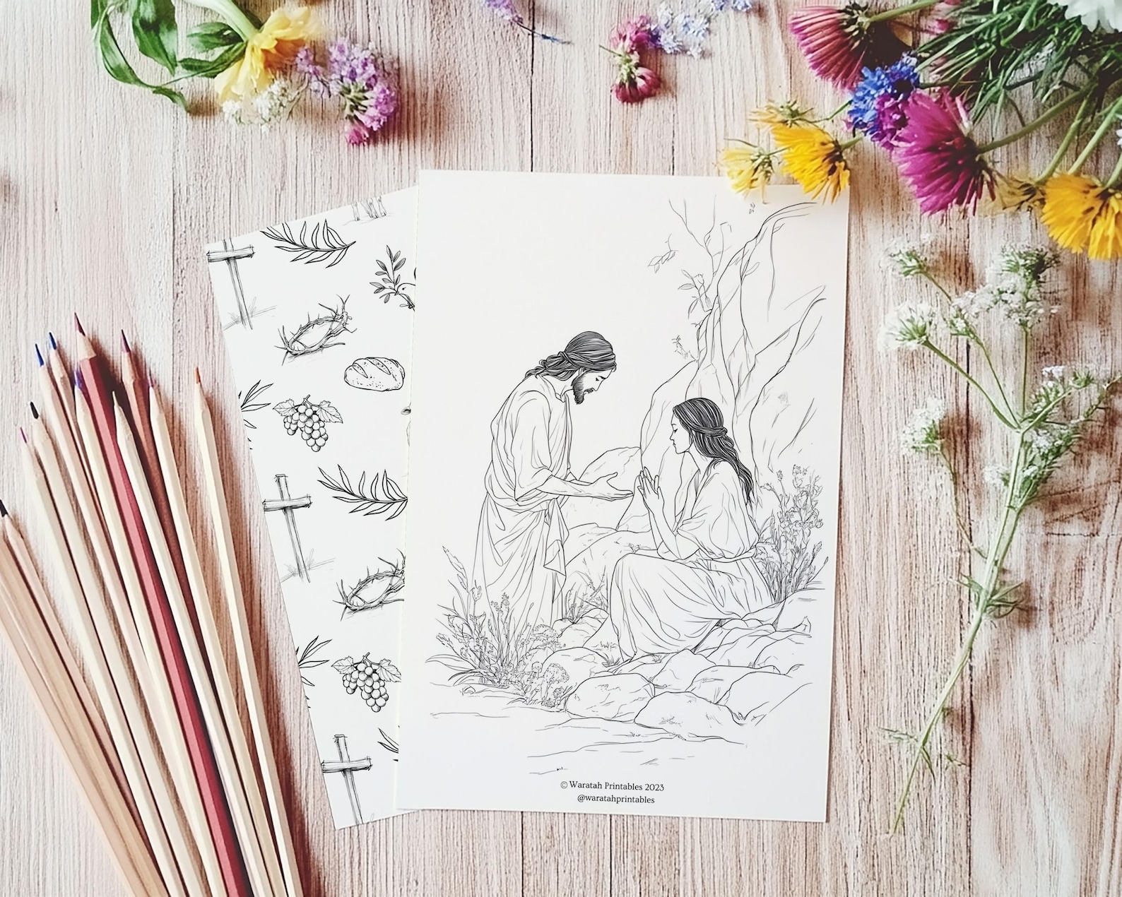 Bible Coloring Pages for Holy Week - Christian Easter Printables ...