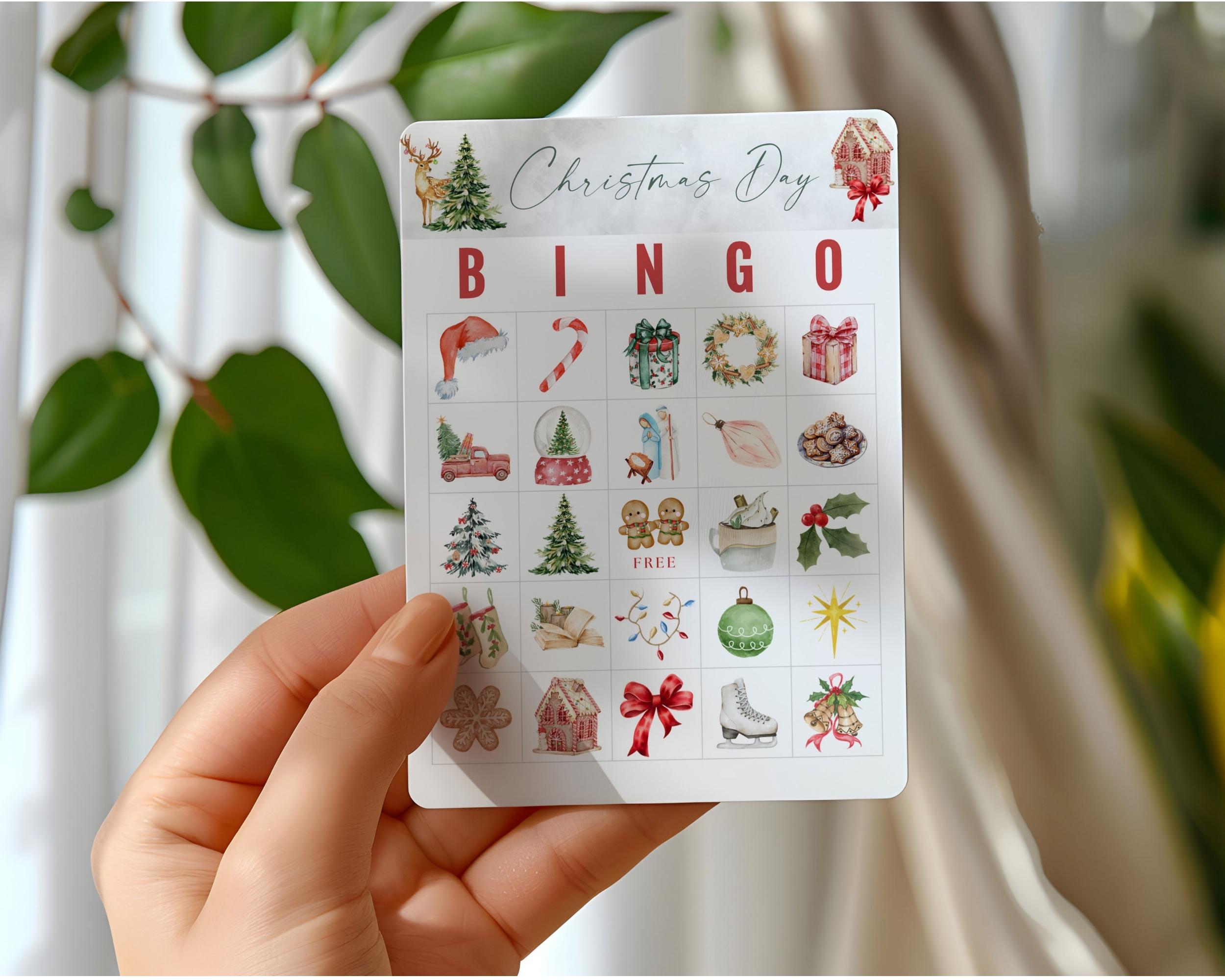 Christmas Bingo Game, Holiday Bingo, Printable Bingo Cards, Christmas ...