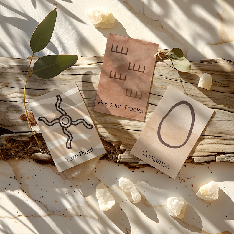 Aboriginal Art Symbols Flash Cards | Indigenous Cards Multicultural ...