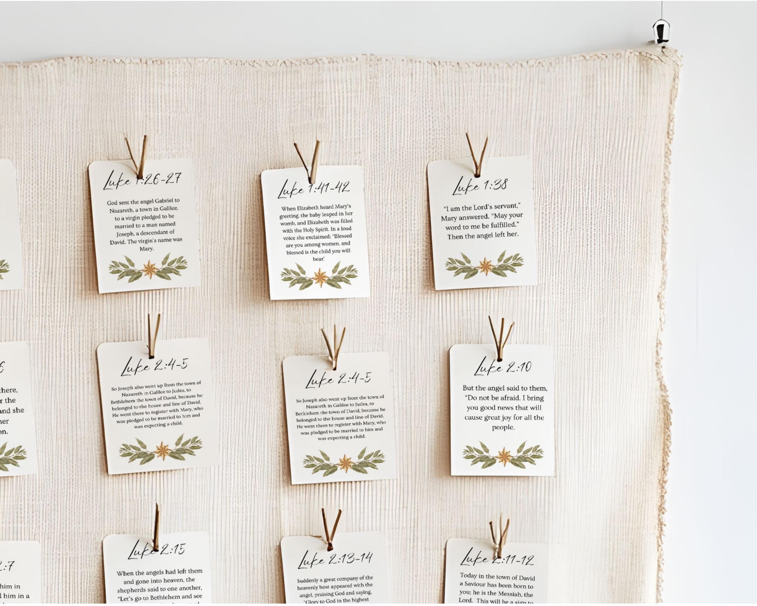 Christmas Nativity Advent Calendar With Scripture | Printable Advent ...
