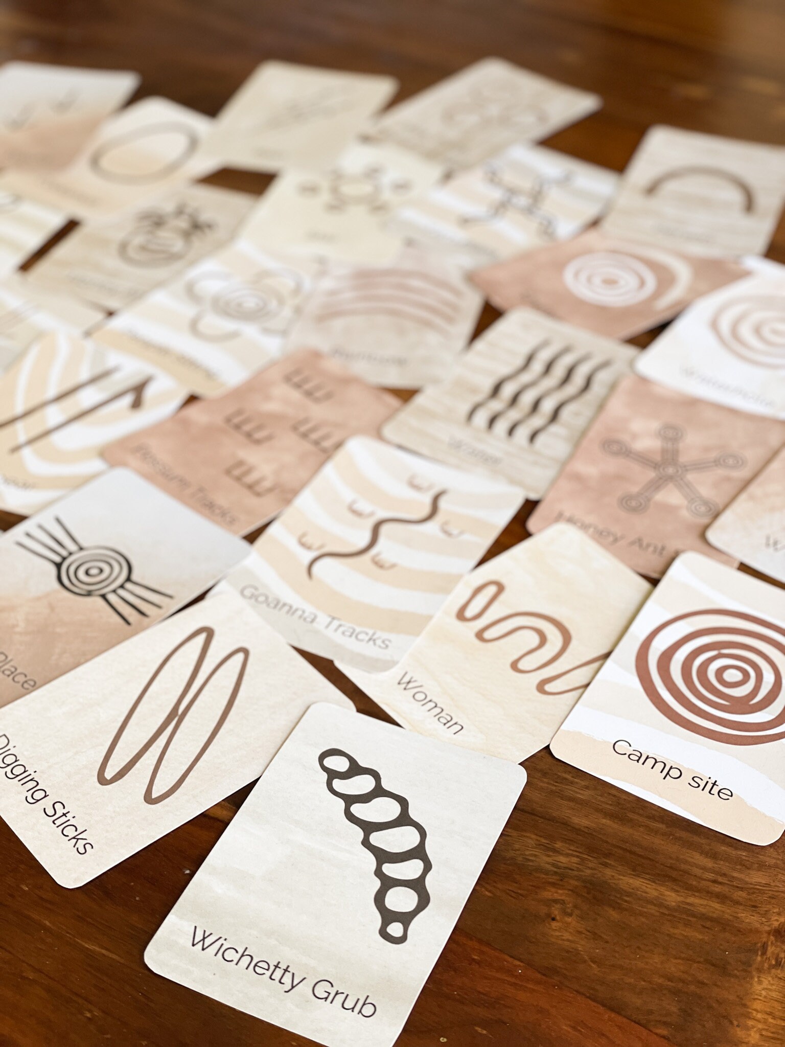 Aboriginal Art Symbols Flash Cards | Indigenous Cards Multicultural ...