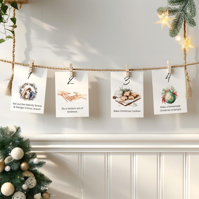 Christmas Nativity Advent Calendar With Scripture | Bible Advent Cards ...