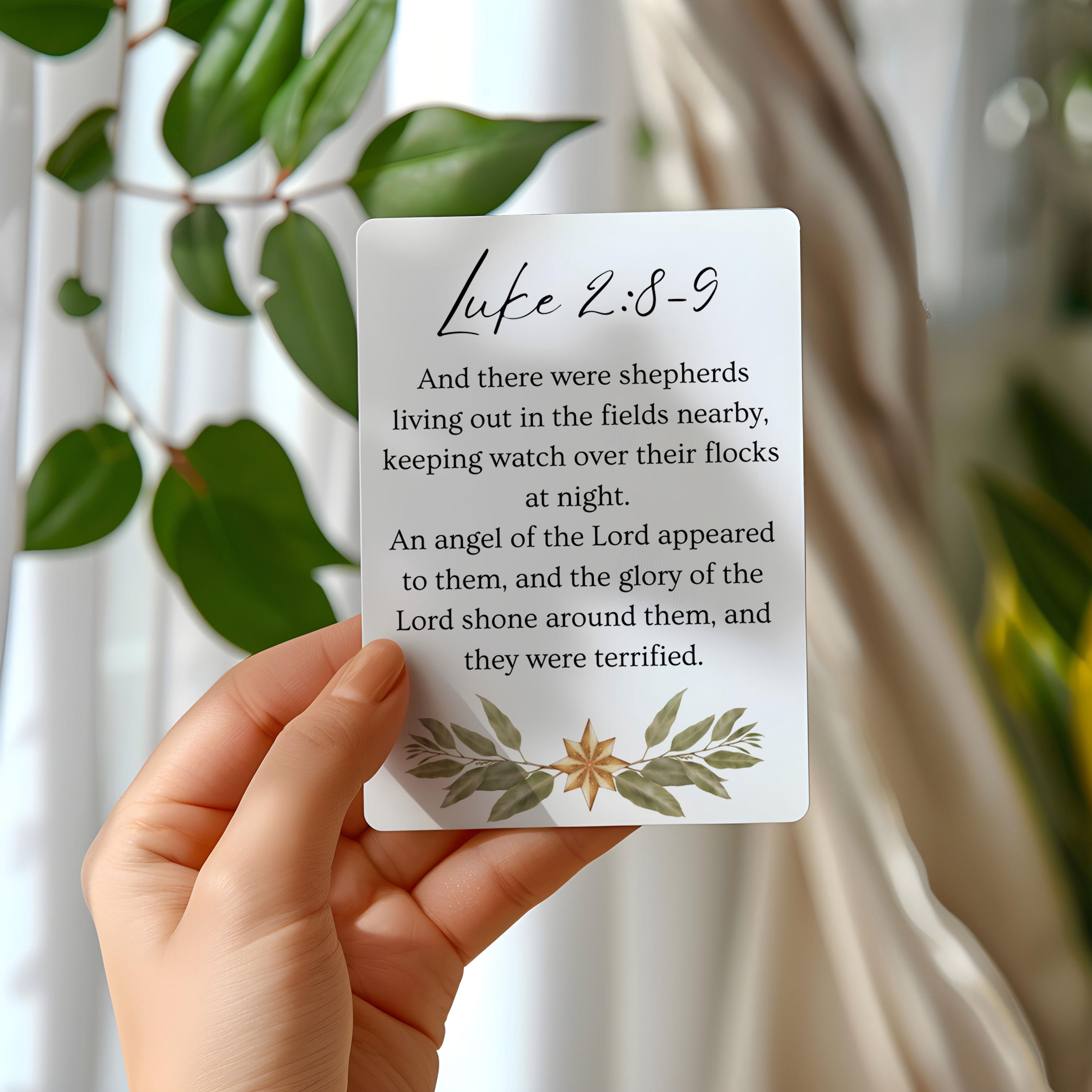 Christmas Nativity Advent Calendar With Scripture | Bible Advent Cards ...