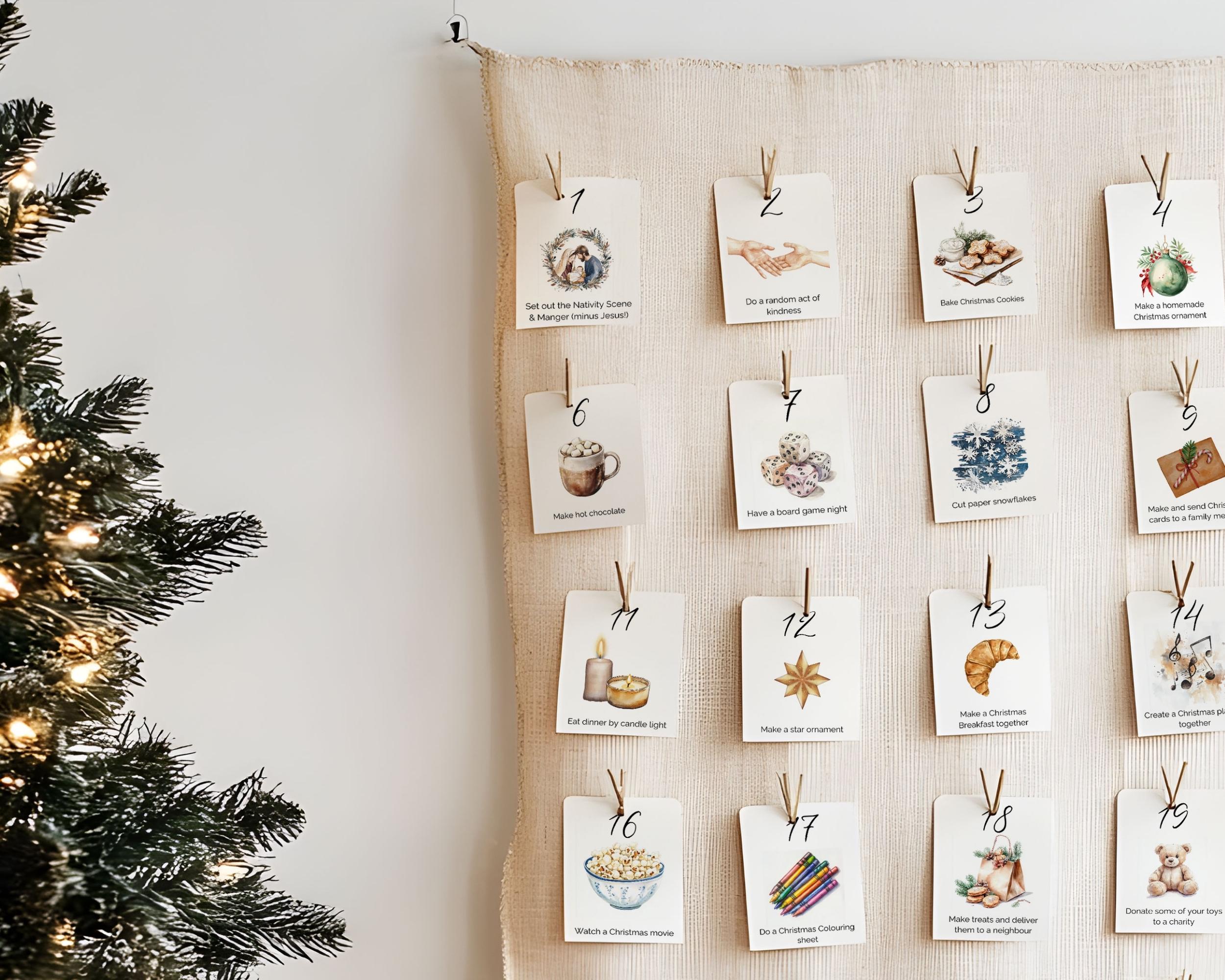 Christmas Nativity Advent Calendar With Scripture | Bible Advent Cards ...