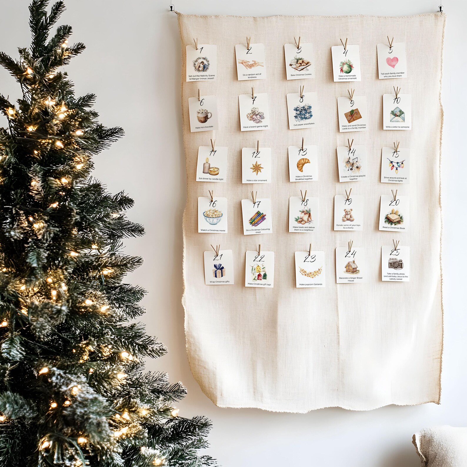 Christmas Nativity Advent Calendar With Scripture | Printable Advent ...