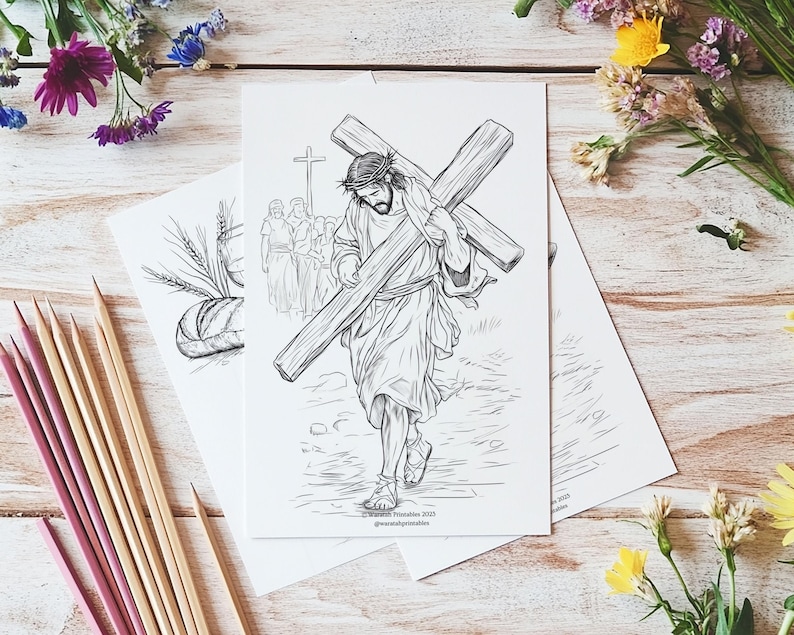 Holy Week Coloring Pages - Bible-themed Printable Sheets for Easter ...