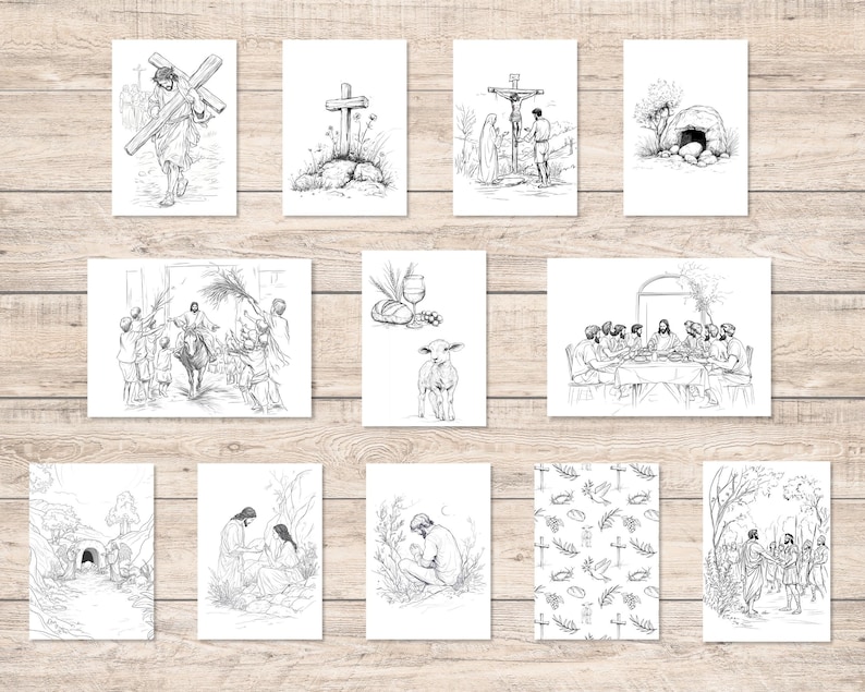 Bible Coloring Pages for Holy Week - Christian Easter Printables ...