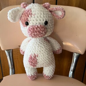 Sweet Pink and White Cow. Soft and Velvety. Moo Farm Play Snuggle - Etsy