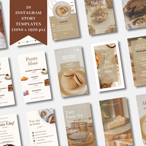 40 Patisserie Themed Instagram Post and Story Templates Patisserie ...