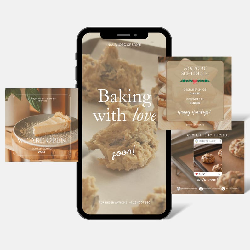 40 Patisserie Themed Instagram Post and Story Templates Patisserie ...