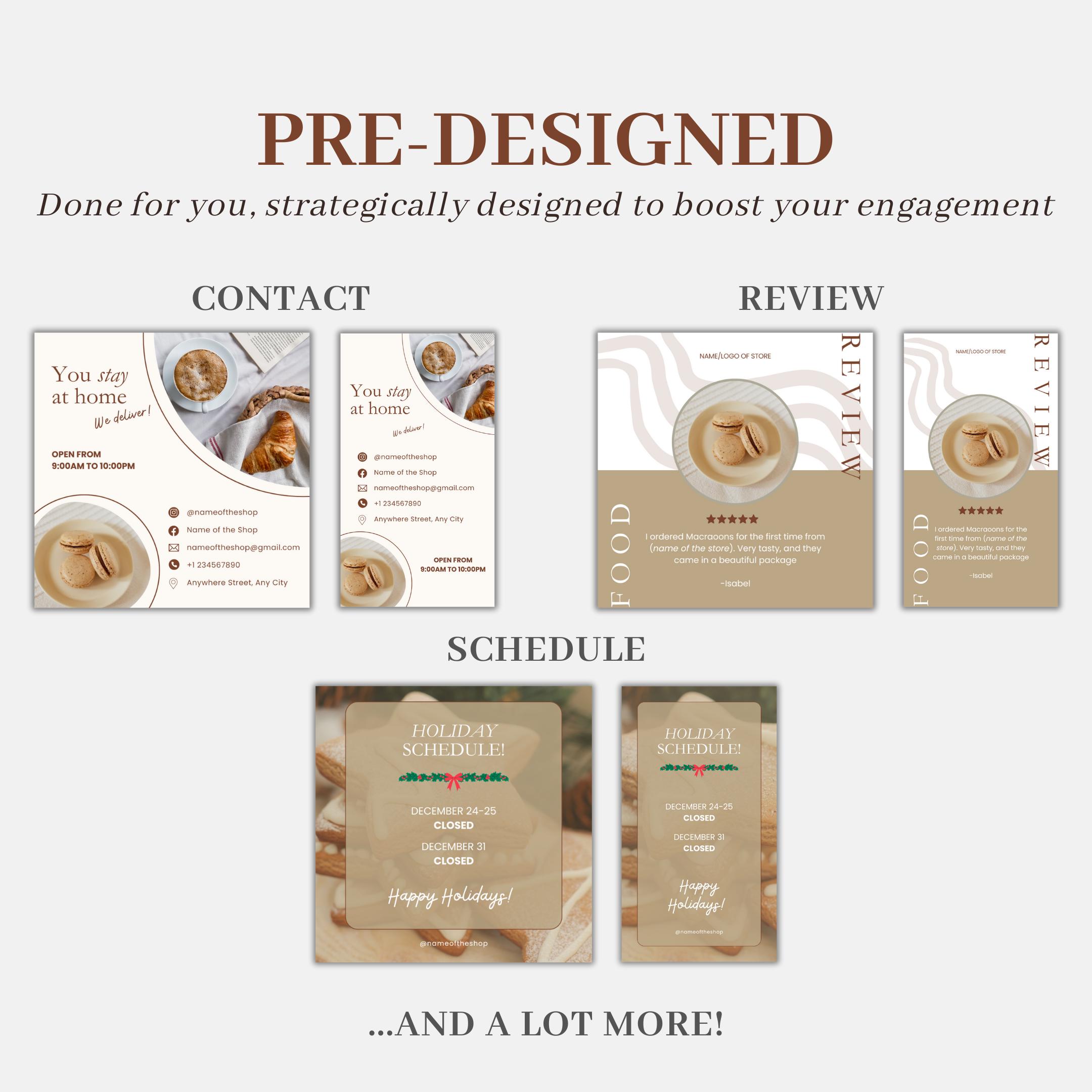 40 Patisserie Themed Instagram Post and Story Templates Patisserie ...