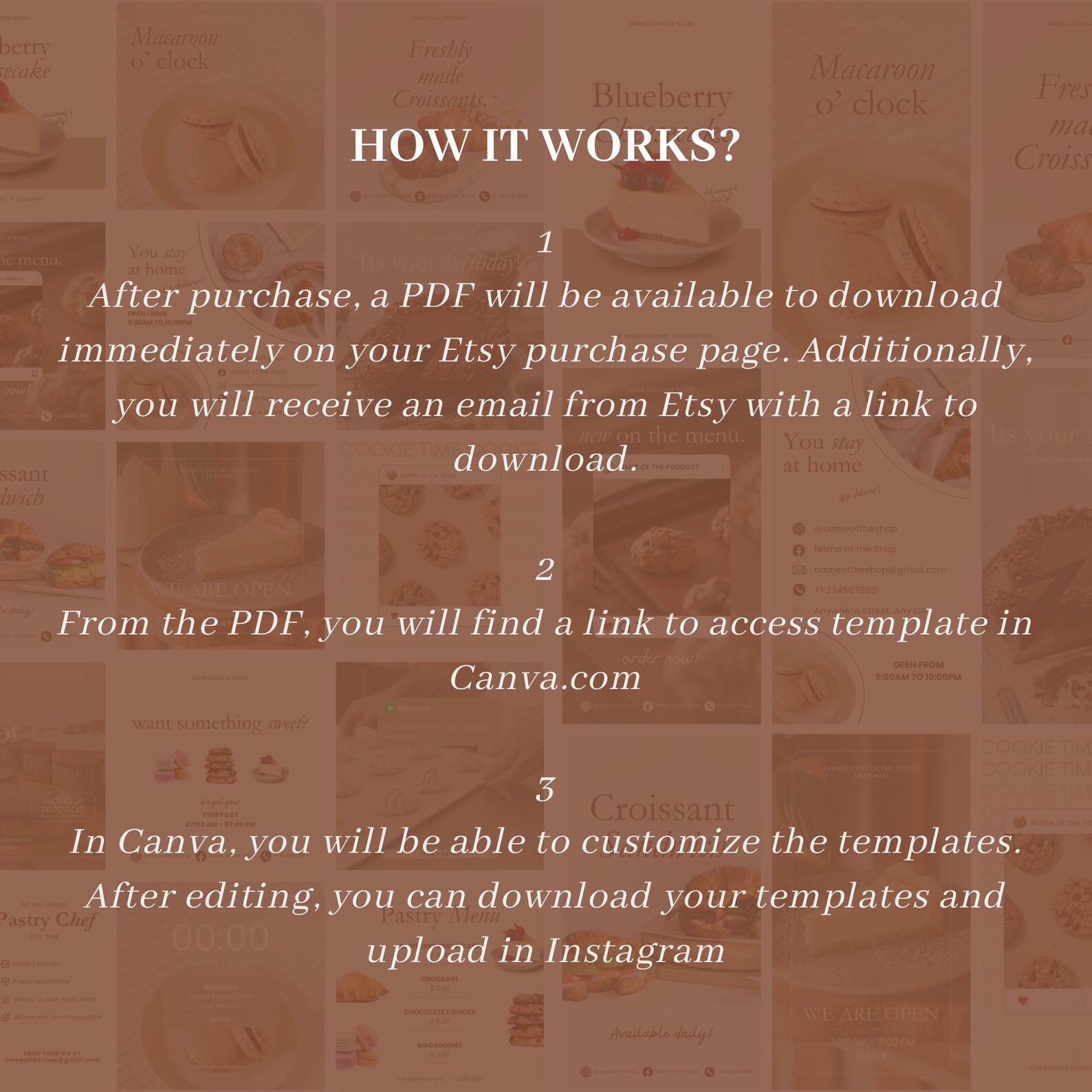 40 Patisserie Themed Instagram Post and Story Templates Patisserie ...